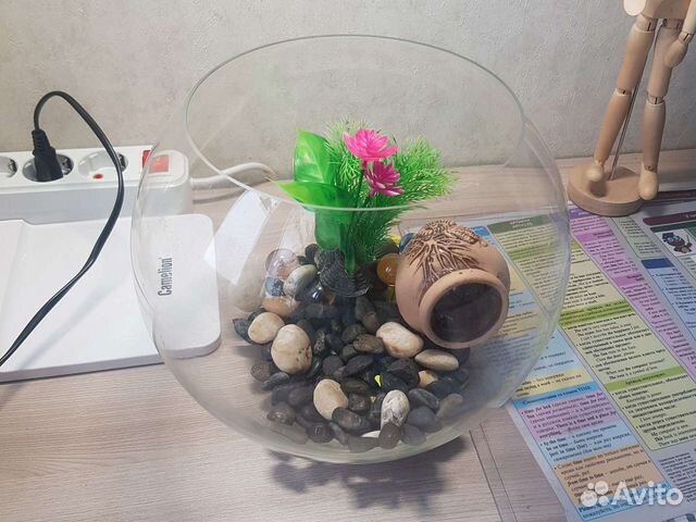 Аквариум с украшениями